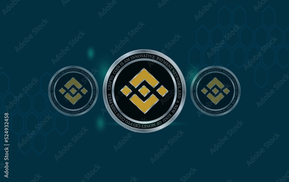 binance virtual currency images. 3d illustrations. editorial image ...