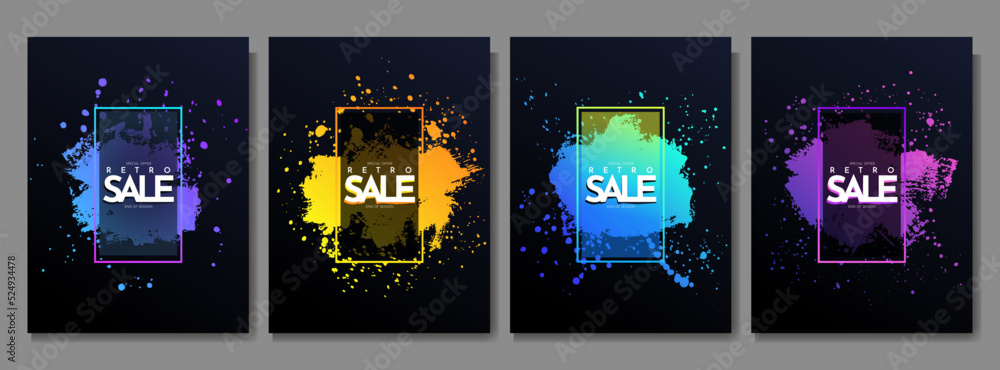 Vector frame for text. Modern Art graphics. Dynamic frame stylish ...