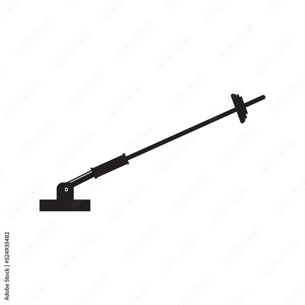 Exercises jammer t bar row icon | Black Vector illustration | Stock ...