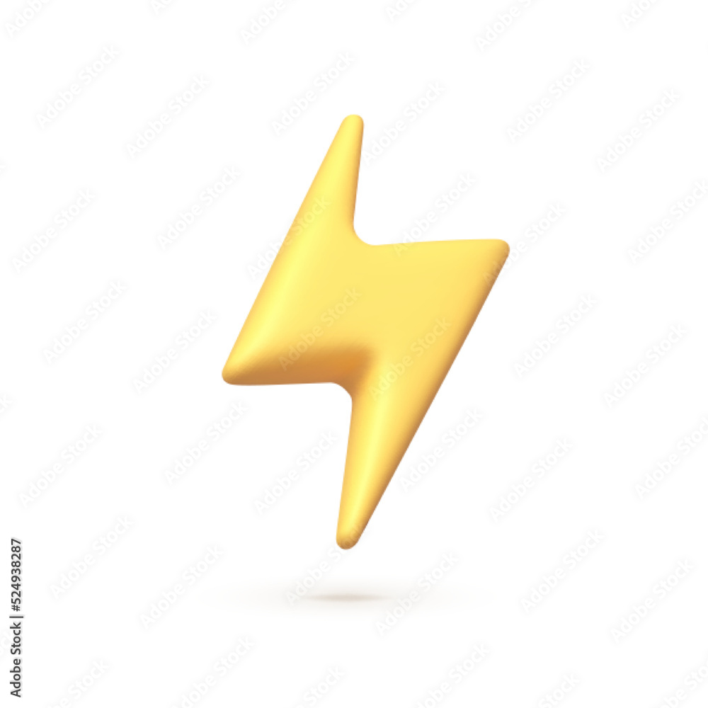 Bolt 3d, great design for any purposes. 3d realistic lightning bolt ...