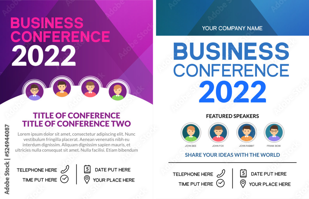 Business conference template banner design corporate seminar. Business ...