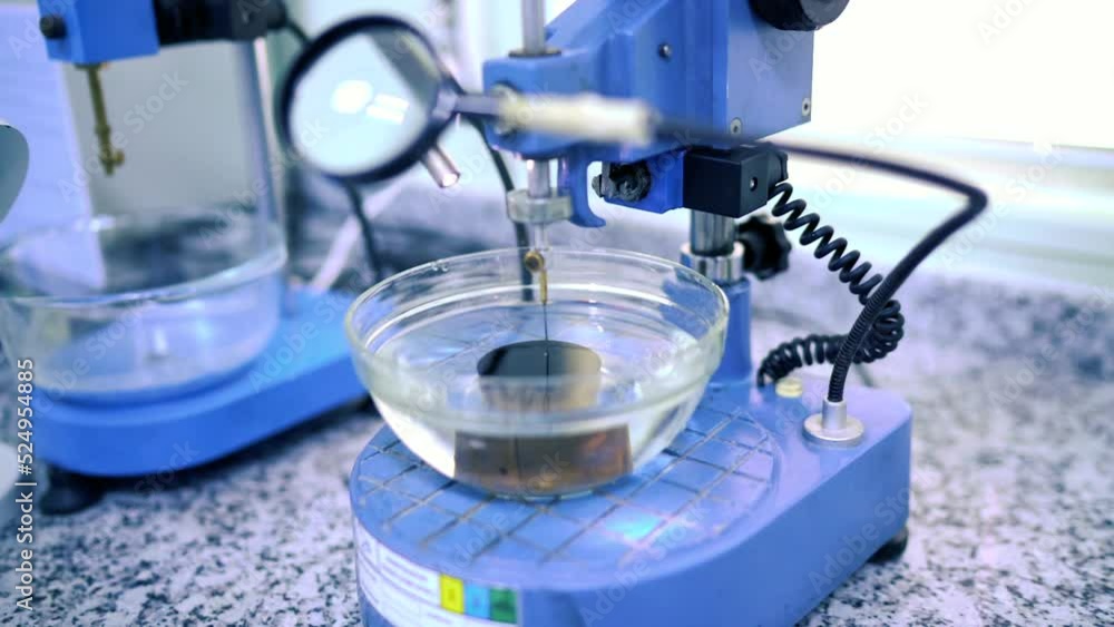 Construction Laboratory, civil engineer doing tests in the laboratory ...