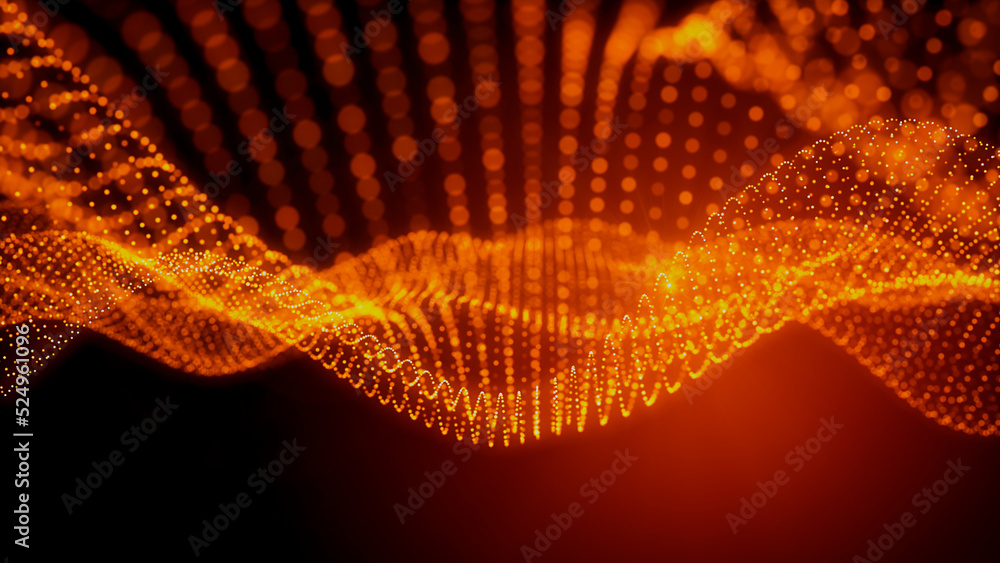 Abstract Science Technology background. Orange, Medical or Healthcare ...
