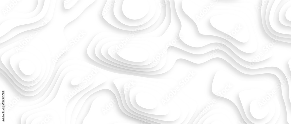 White paper cut white background. Abstract realistic papercut ...