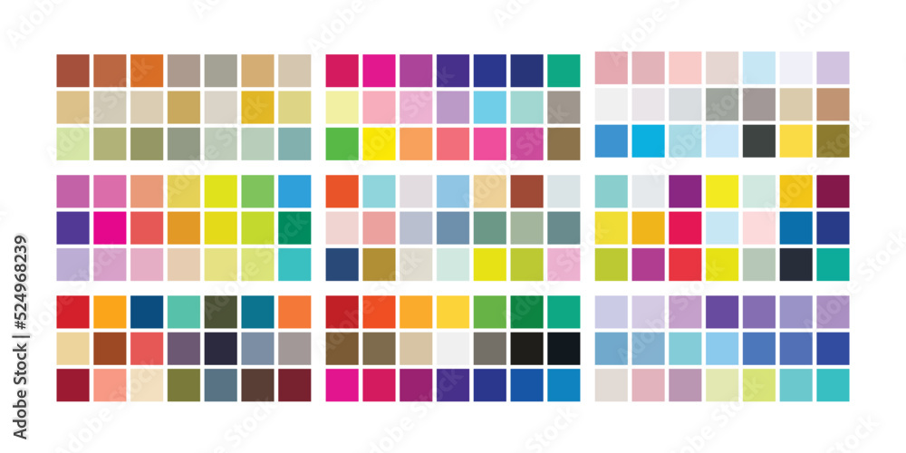 Color palette. Table color shades. Color harmony. Trend colors. Vector ...