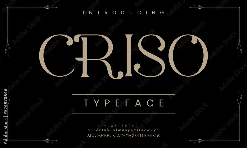 Luxury alphabet letters font. Typography elegant wedding classic ...