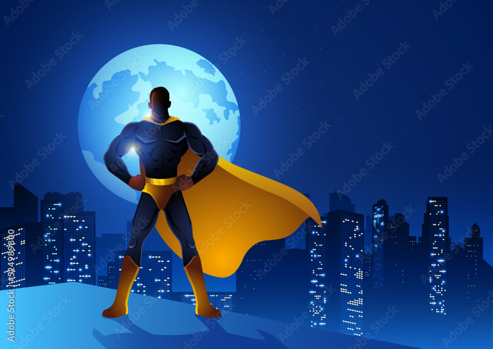 Superman Standing On Building