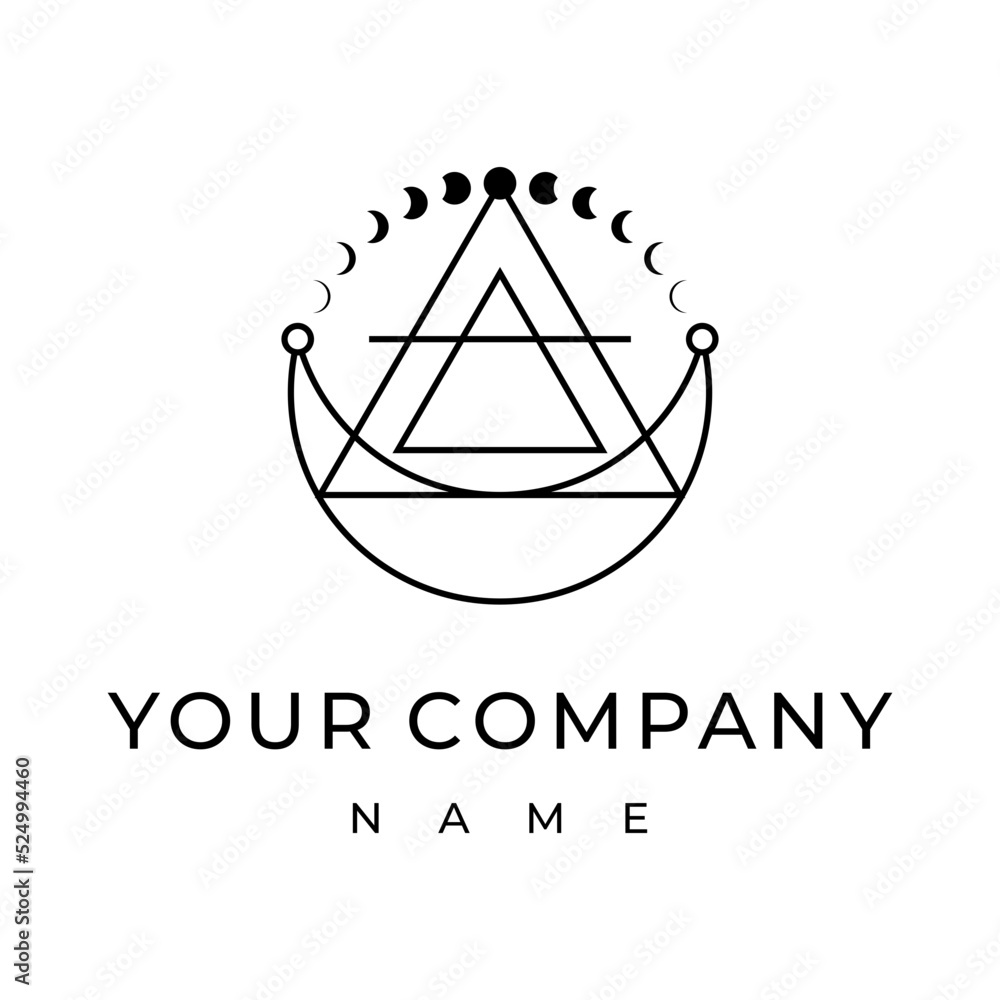 Alchemy symbols logo inspiration vector Illustration custom logo design ...