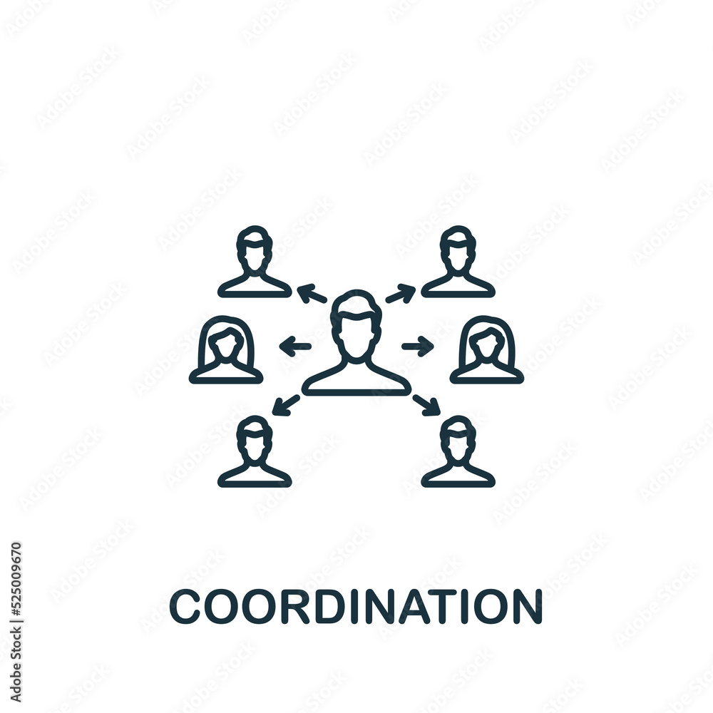 Coordination icon. Line simple icon for templates, web design and ...