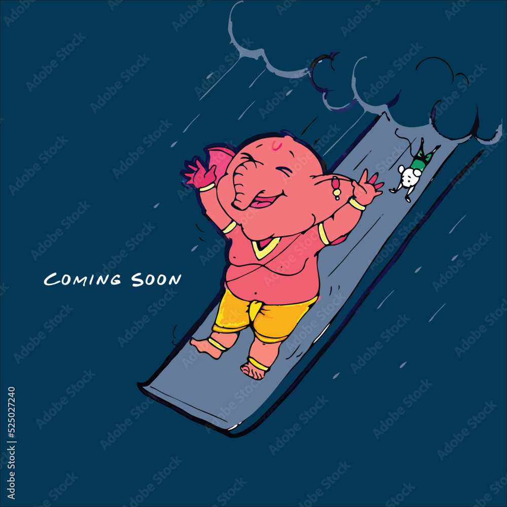 Happy Ganesh Chaturthi: A creative comic poster or teaser for Ganesh ...