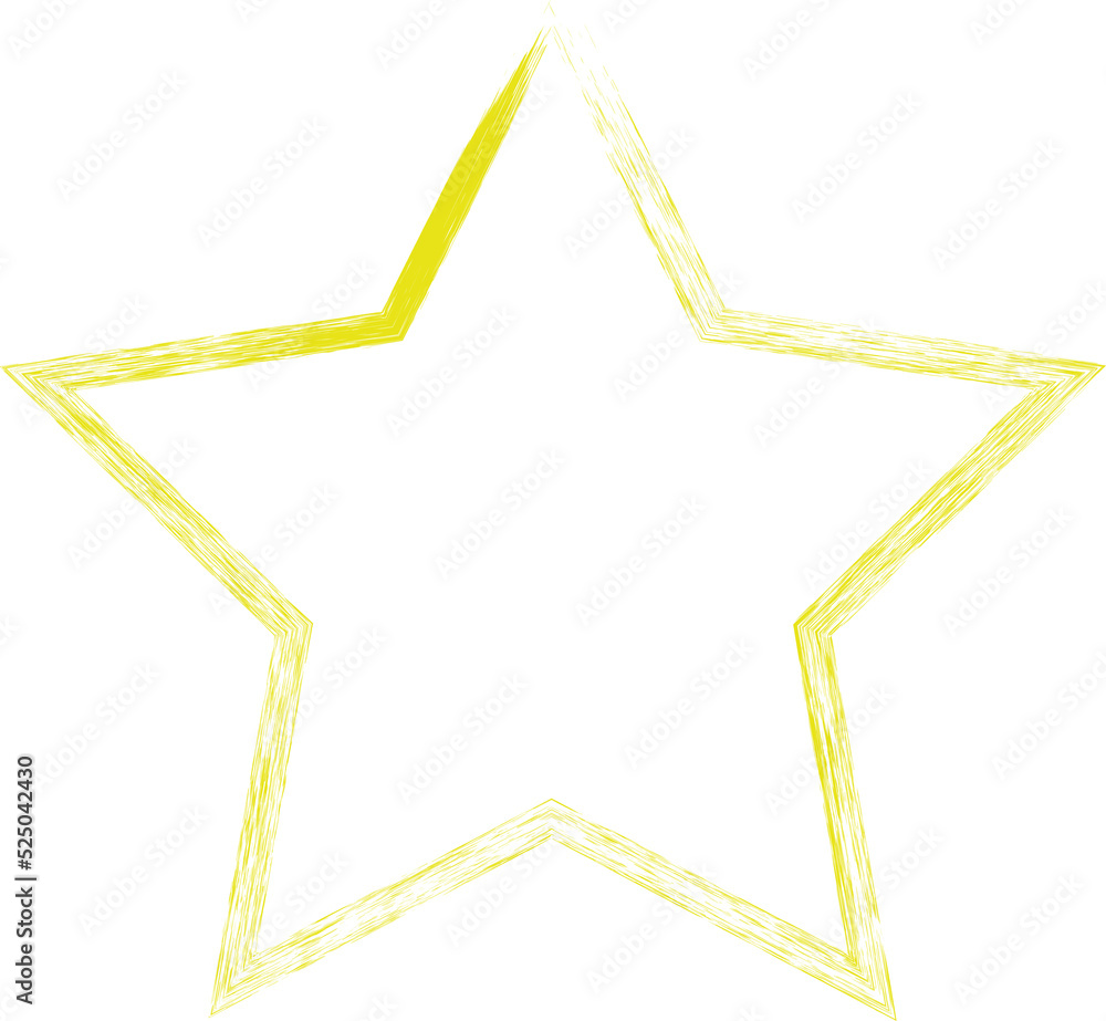 star brush stroke design illustration isolated on transparent ...