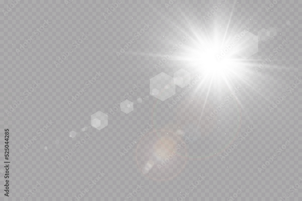Vector. Sunlight. special lens flare effect. Light effect.Bright sun ...
