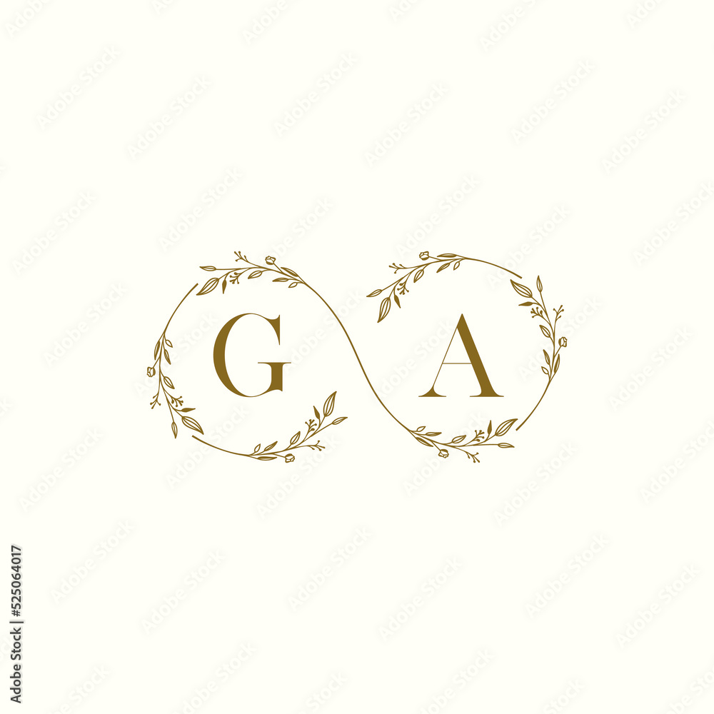 GA infinity wedding logo initial logo design which is good for branding ...