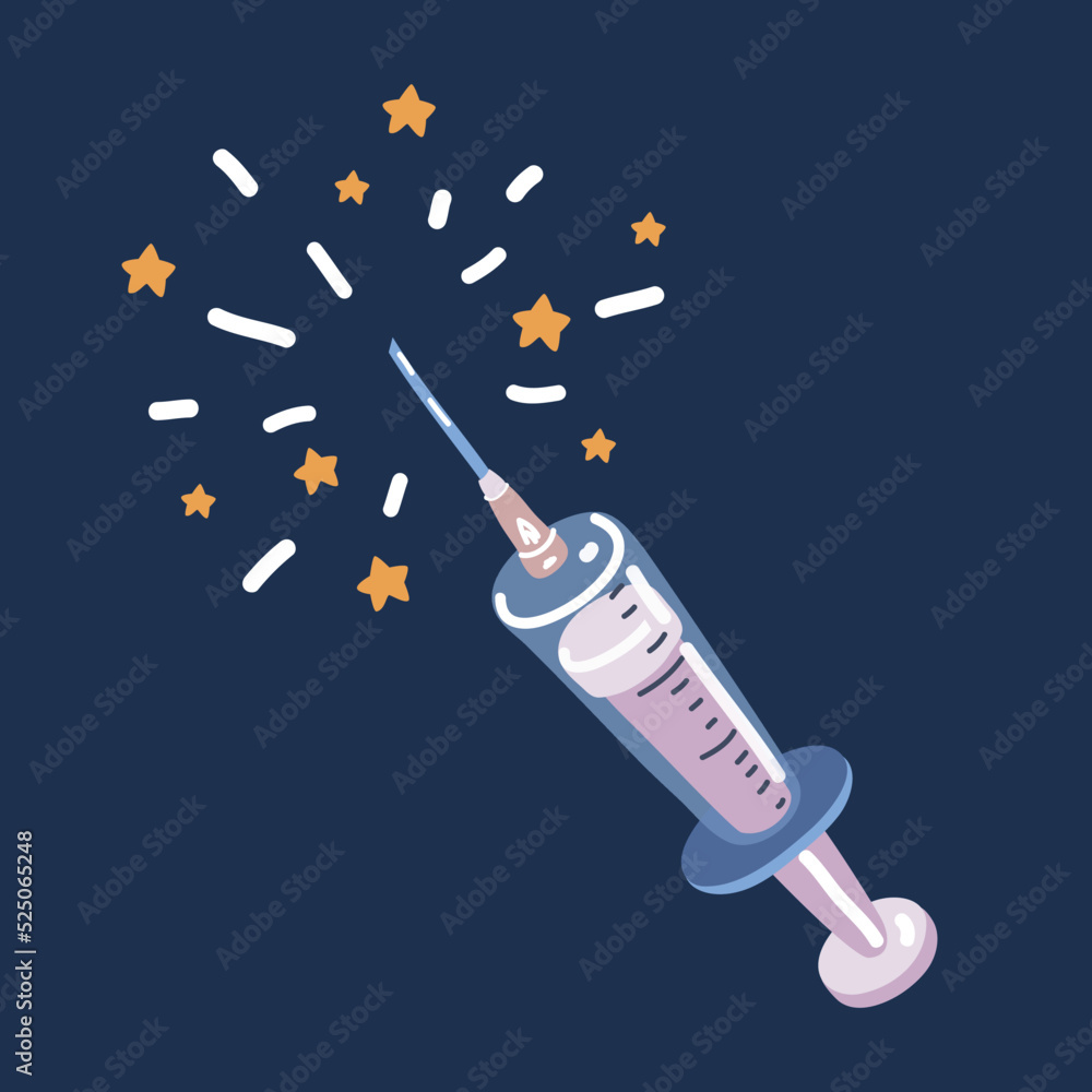 Cartoon vector illustration of Vaccine vector illustration - Syringe ...
