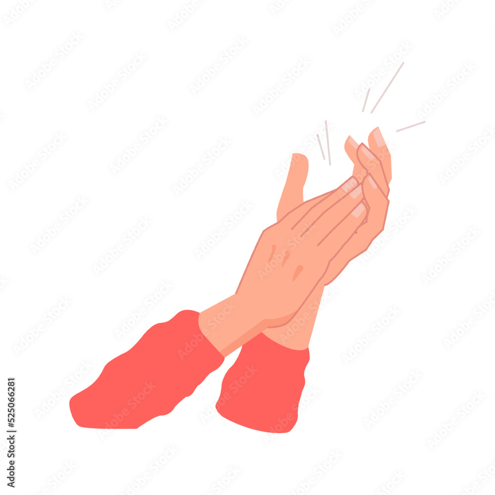 Clapping hands isolated palms. Vector applauding people, appreciation ...