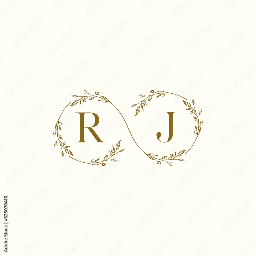RJ infinity wedding logo initial logo design which is good for branding ...