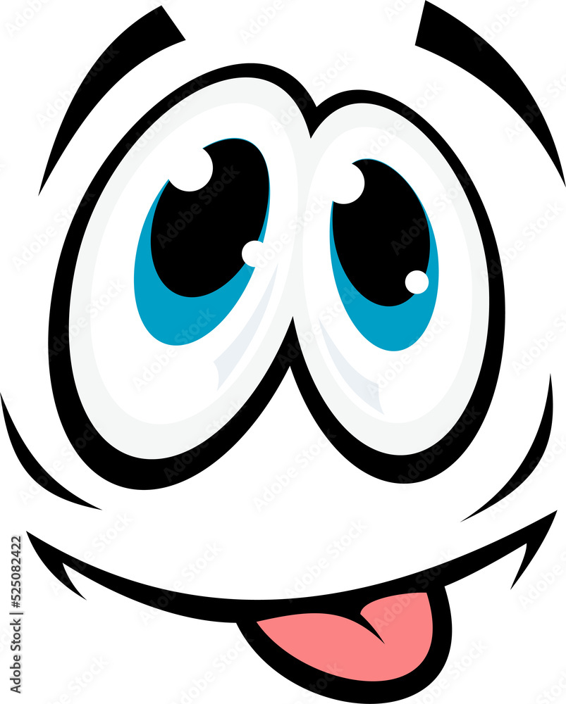 Emoticon showing tongue, teasing smiley Stock Illustration | Adobe Stock