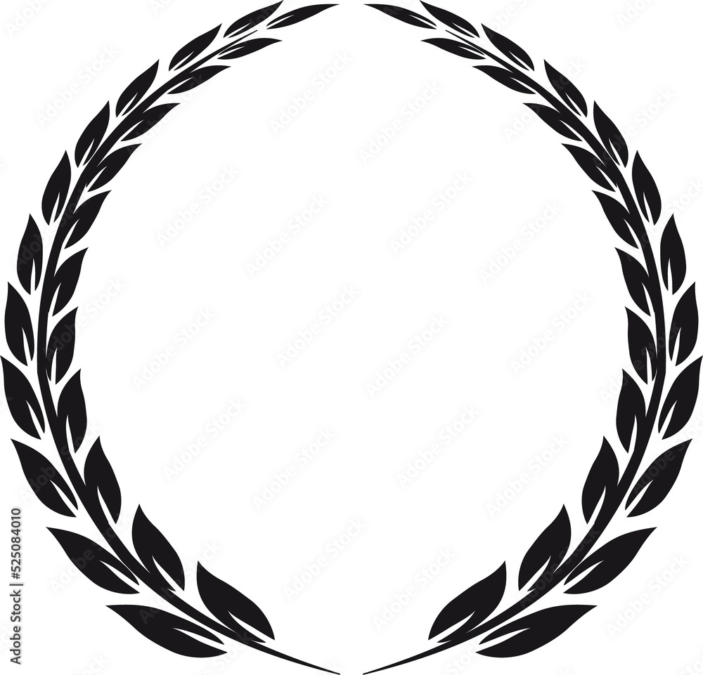 Victory symbol, isolated laurel wreath Stock Illustration | Adobe Stock