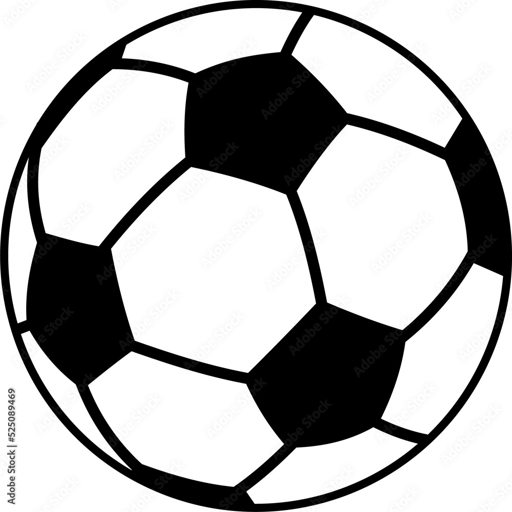 Soccer ball outline vector illustration Stock Illustration | Adobe Stock