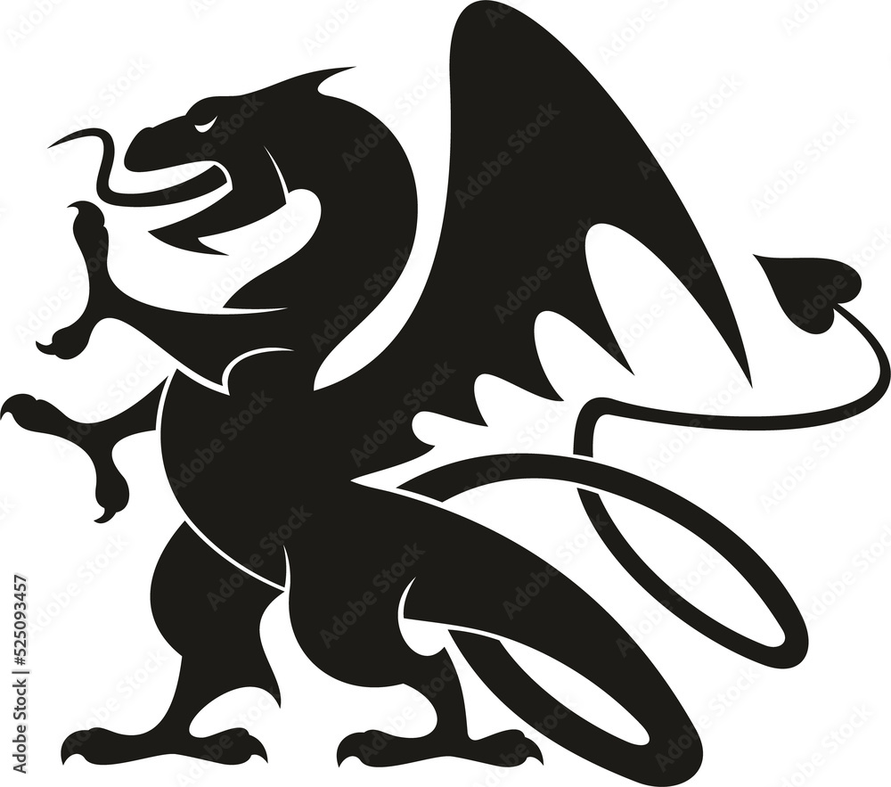 Gryphon mythical creature isolated dragon beast Stock Illustration ...