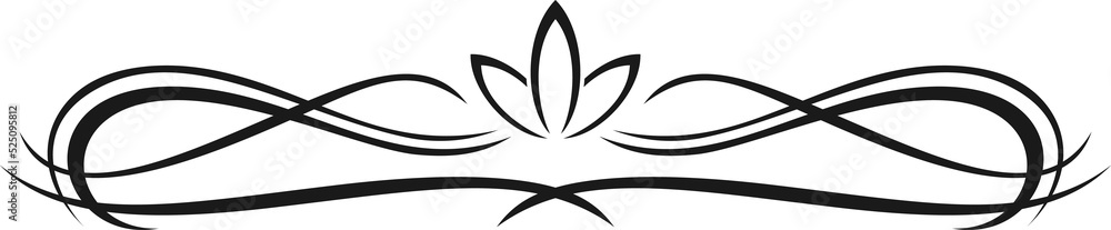 Paragraph divider vector swirly border Stock Illustration | Adobe Stock