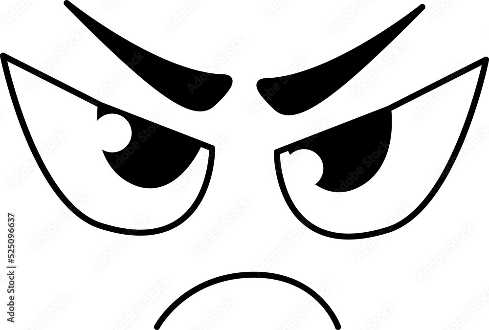 Smile emoticon, gloomy face cartoon emoji line Stock Illustration ...