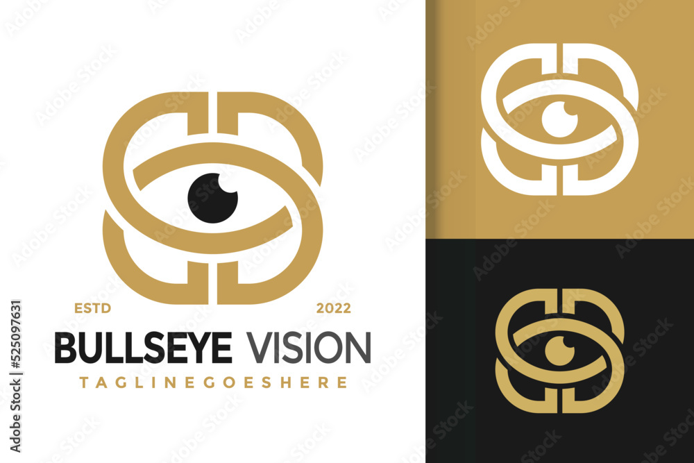 Vecteur Stock Letter B Bullseye Vision Logo Design, brand identity ...