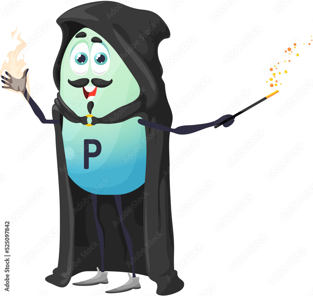 Cartoon phosphorus micronutrient wizard character Stock Illustration ...