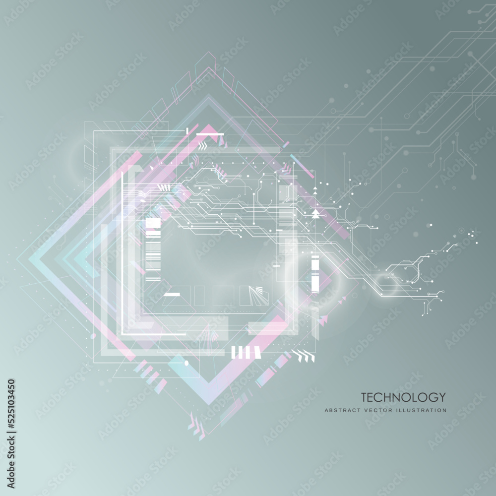 Circuit board futuristic technological processes digital technology ...