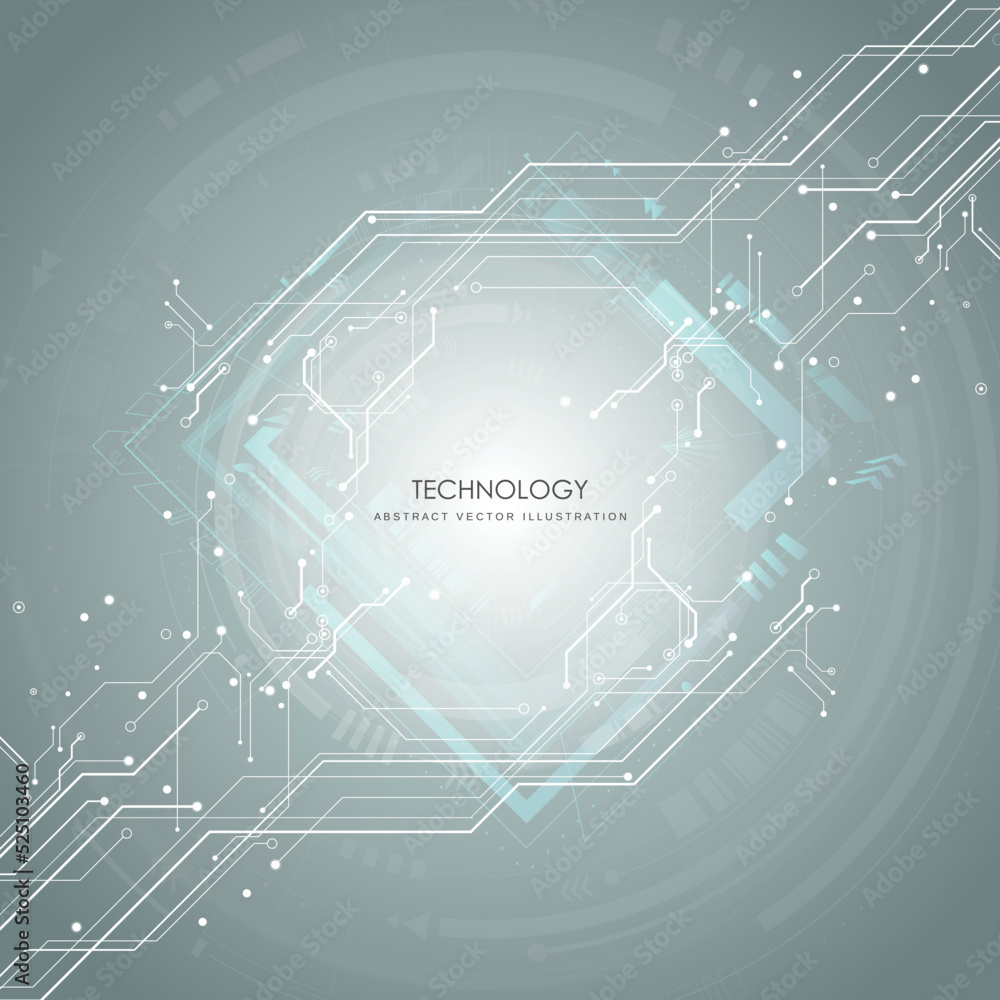 Circuit board futuristic technological processes digital technology ...