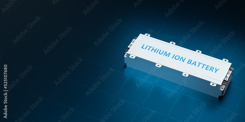 Electric vehicle lithium ion rechargeable battery module inside metal ...