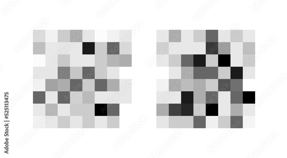 Censor pixel sign bar. Censorship square vector graphic blur effect ...