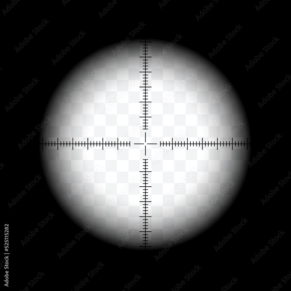A realistic illustration of a sight through the scope of a desharpening ...