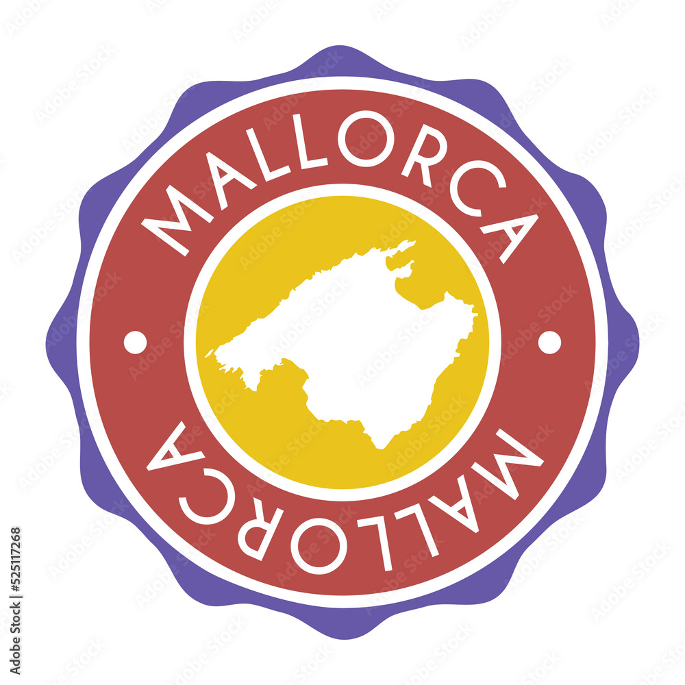 Majorca, Balearic Islands, Spain Badge Map Vector Seal Vector Sign ...