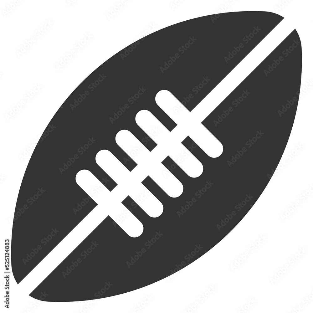 Australian football icon. Black color sign. Flat style vector ...