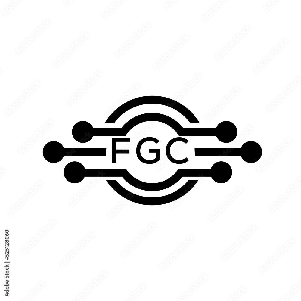 FGC letter logo. FGC best white background vector image. FGC Monogram ...