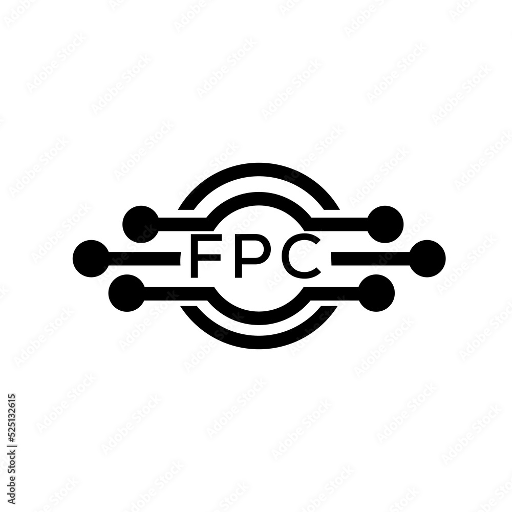FPC letter logo. FPC best white background vector image. FPC Monogram ...