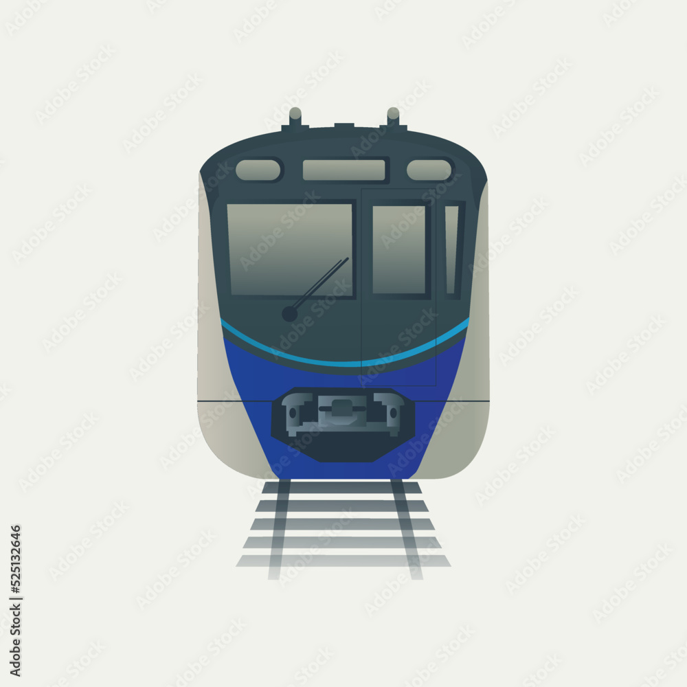 MRT Jakarta Front View Vector Illustration Stock Vector | Adobe Stock