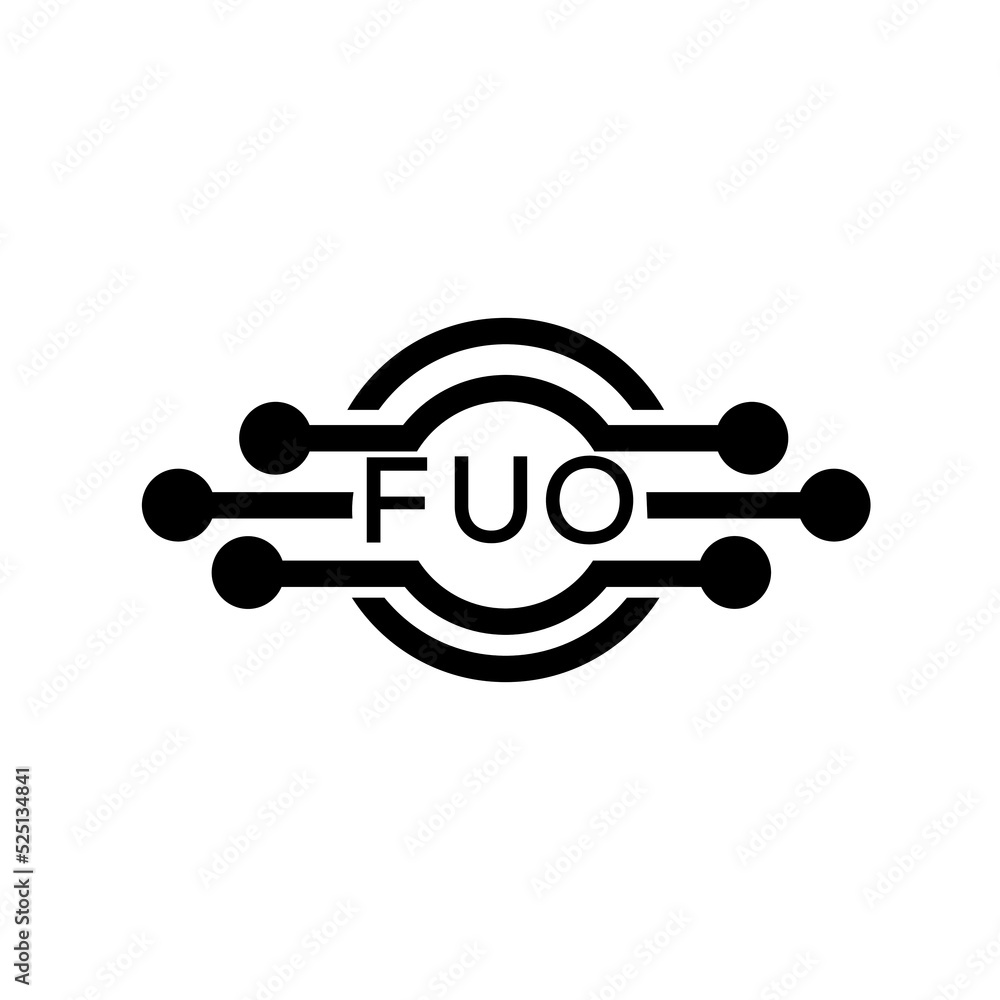 FUO letter logo. FUO best white background vector image. FUO Monogram ...