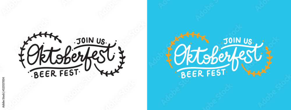 Vector Oktoberfest typo, creative calligraphic font for beer festival ...