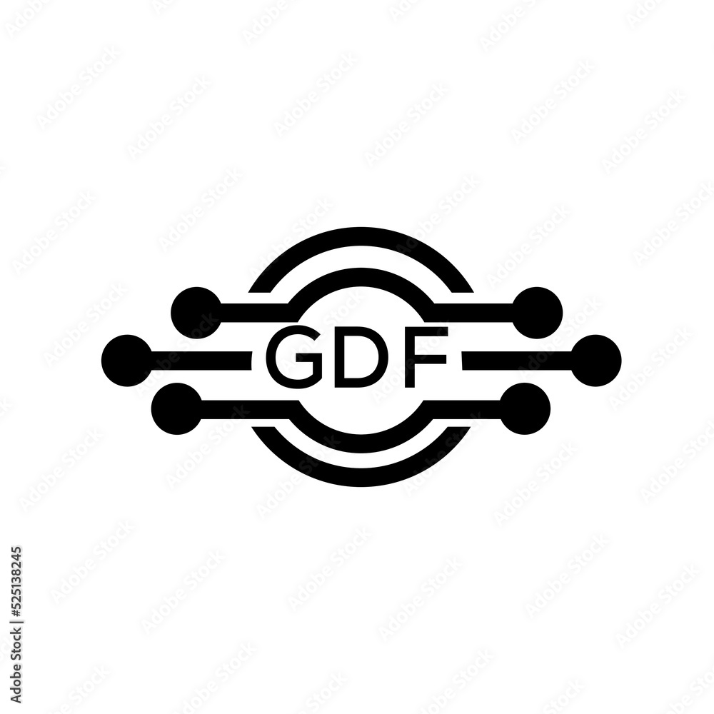 Vecteur Stock GDF letter logo. GDF best white background vector image ...