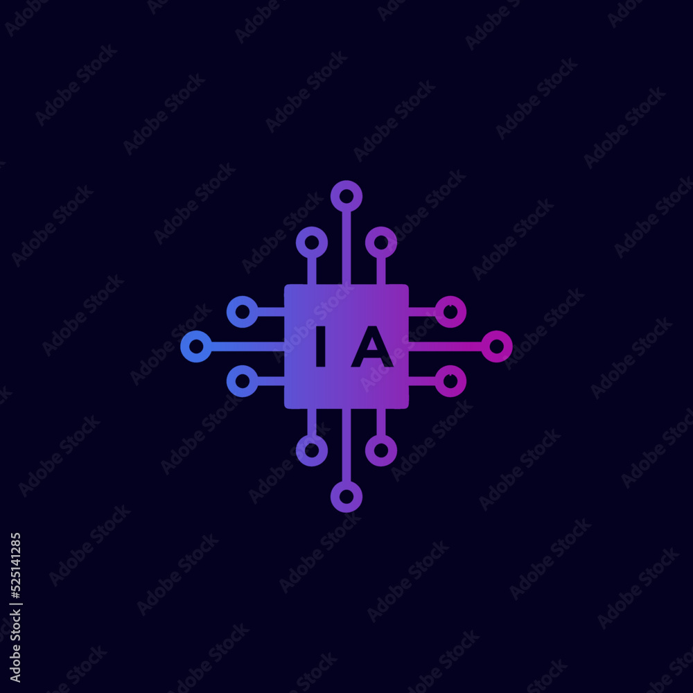 Initial IA Technology Logo Vector Art Icons and Graphics Stock Vector ...