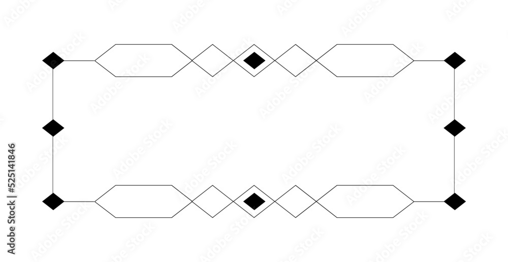 Blank template for text, isolated text box, vector ornaments Stock ...