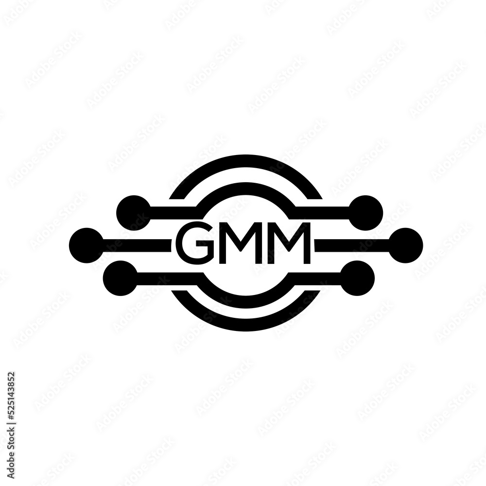 GMM letter logo. GMM best white background vector image. GMM Monogram ...