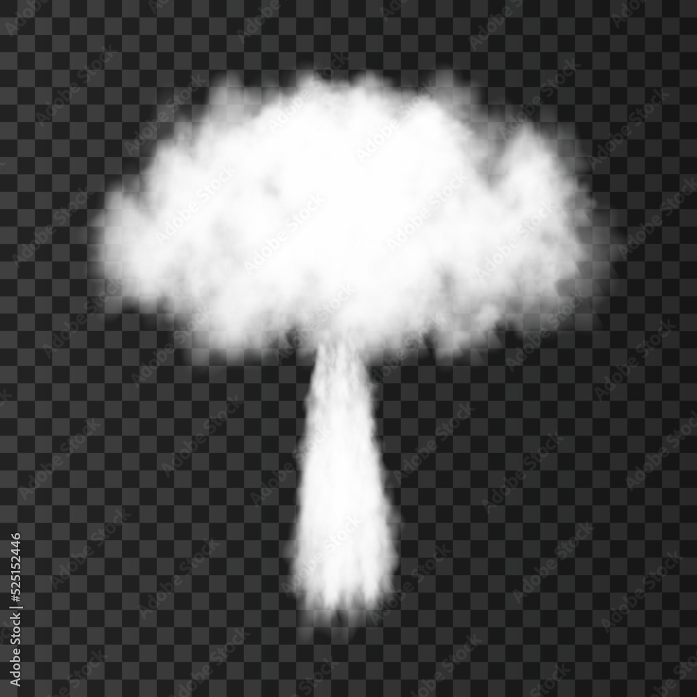 Nuclear explosion isolated on transparent background. Stock Vector ...