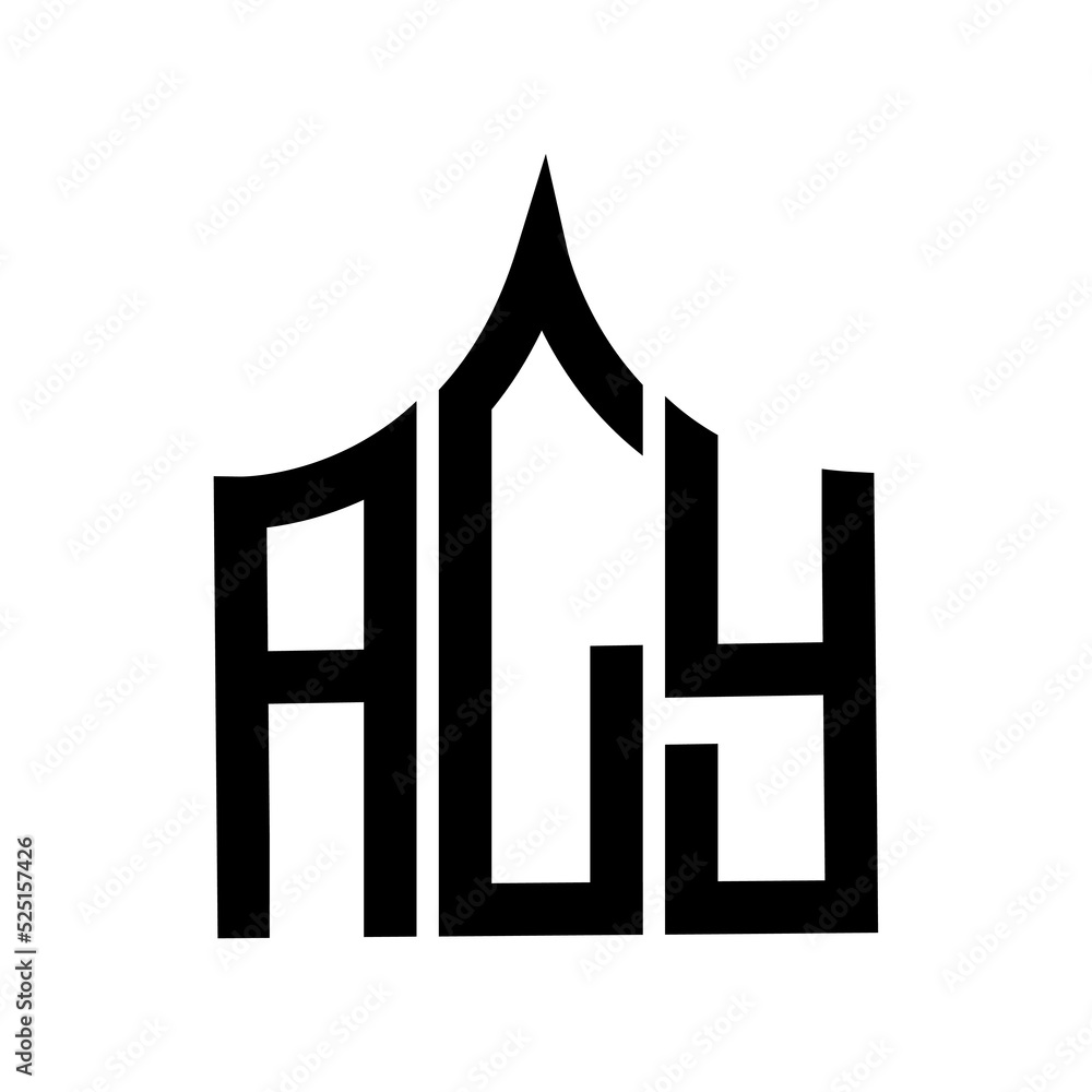 ALY letter logo design on black background.ALY creative initials ...