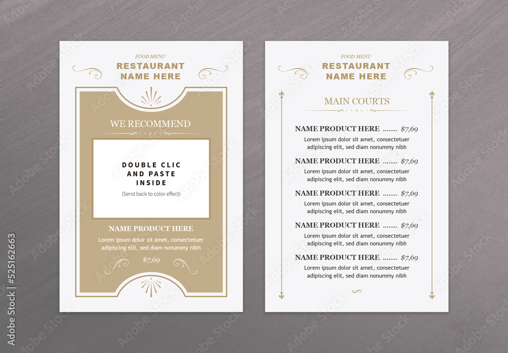 Elegant Table Tent Stock Template | Adobe Stock