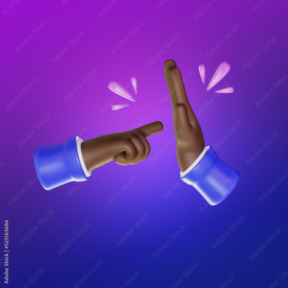 finger pointing business corporate 3d emoji hand gesture fingers ...