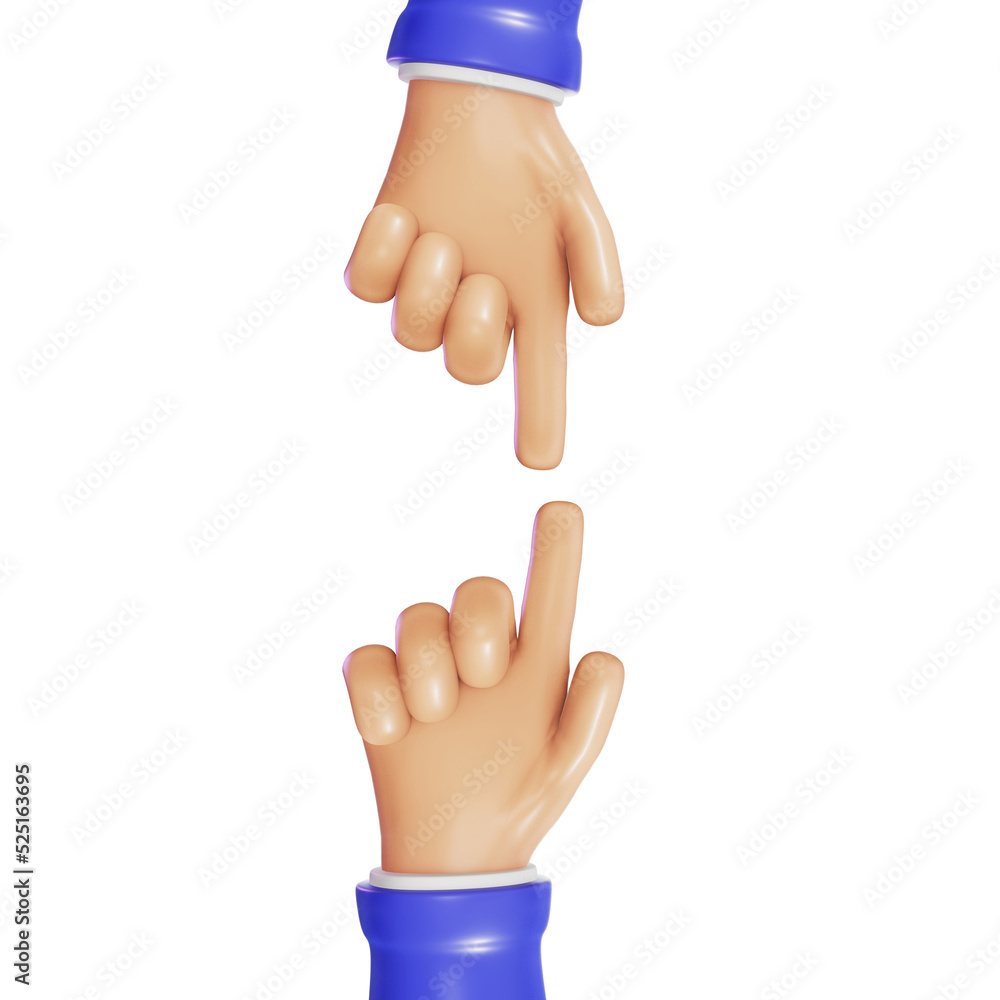 finger pointing business corporate 3d emoji hand gesture fingers ...