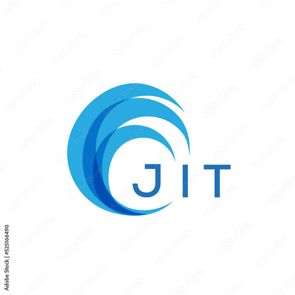 JIT letter logo. JIT blue image on white background. JIT Monogram logo design for entrepreneur ...